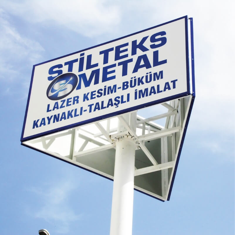 Stilteks Metal Totem Tabela - Tarkan Reklam